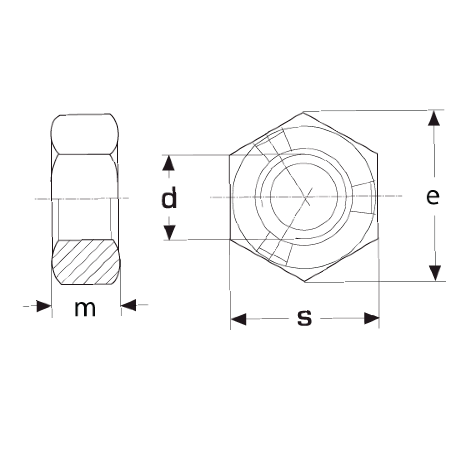 Hexagon Nuts with Clamping Part, all metal Nut – DIN 980 / ISO 7047 – Srishaa Machined Fasteners ...